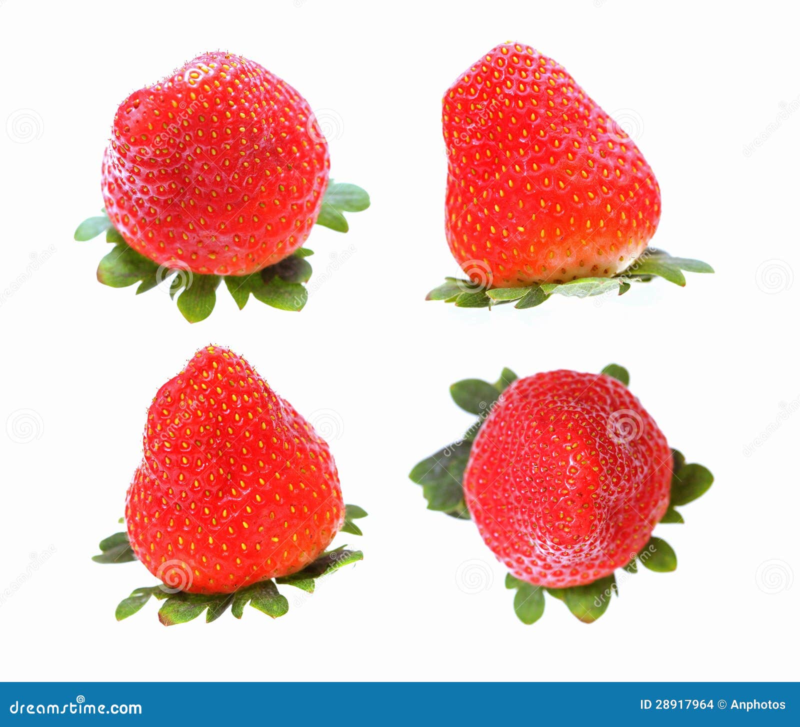 Four views of strawberry stock photo. Image of fresh - 28917964