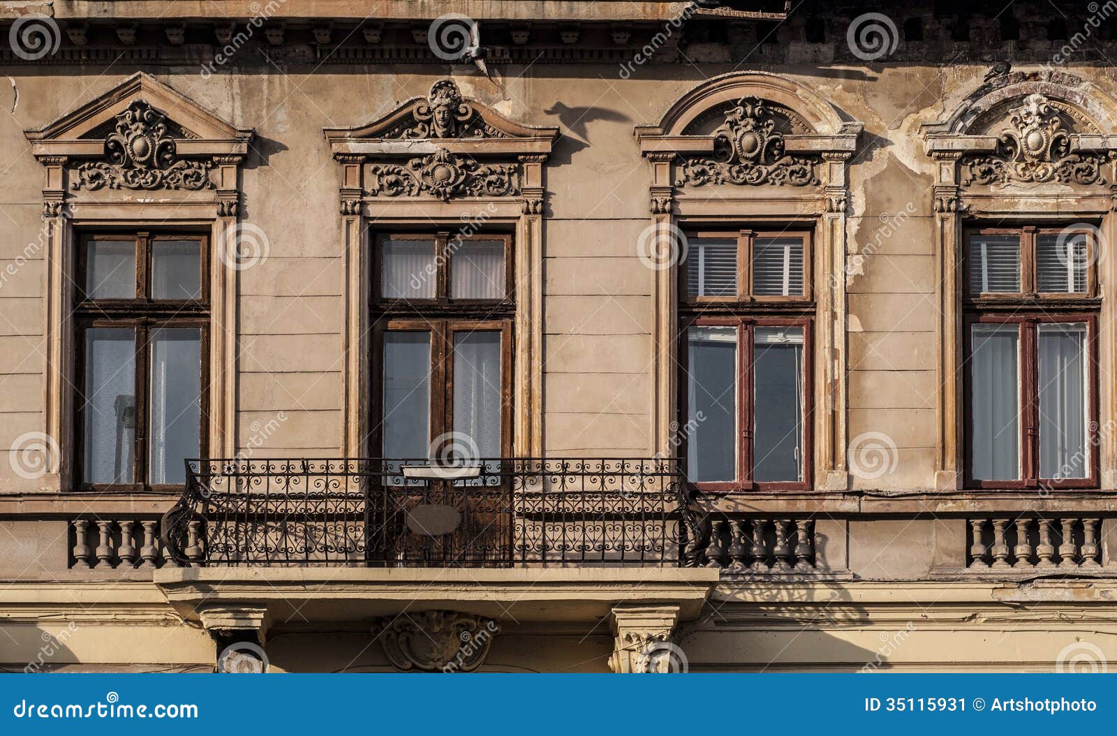 Four vintage windows stock image. Image of marble, landmark - 35115931