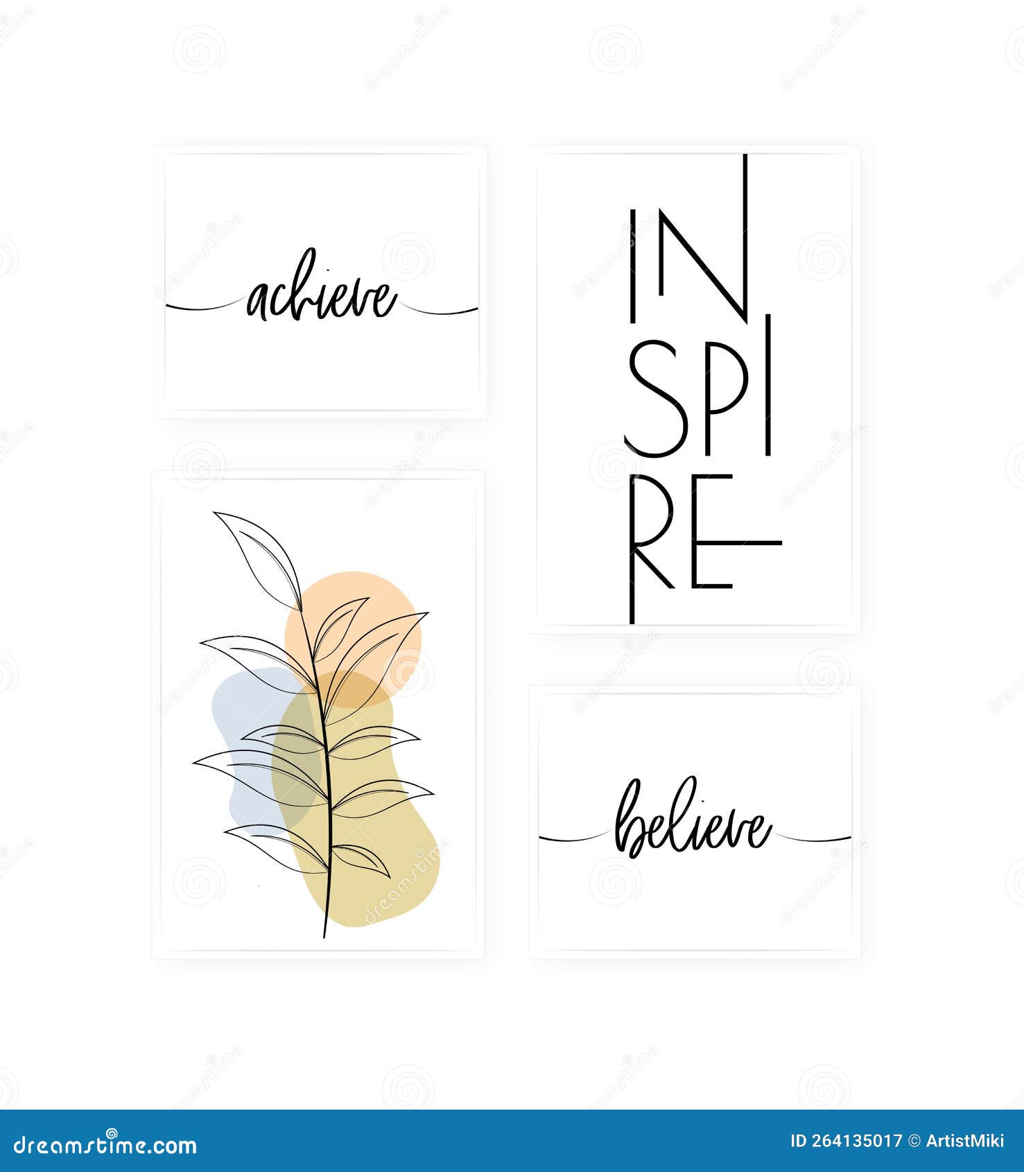 Inspire, Believe and Achieve, Vector Stock Vector - Illustration of ...