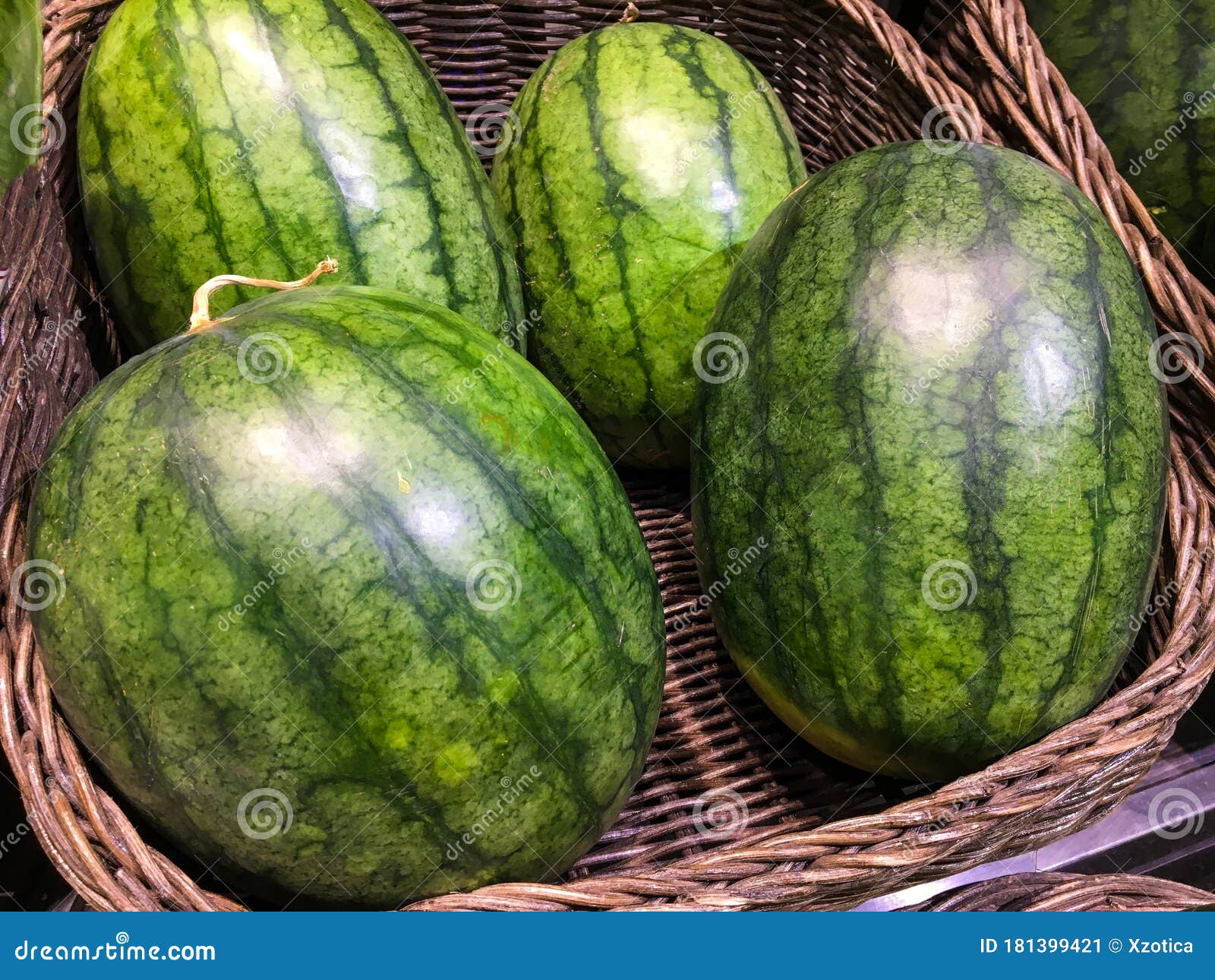 Four watermelon fruit stock image. Image of natural - 181399421