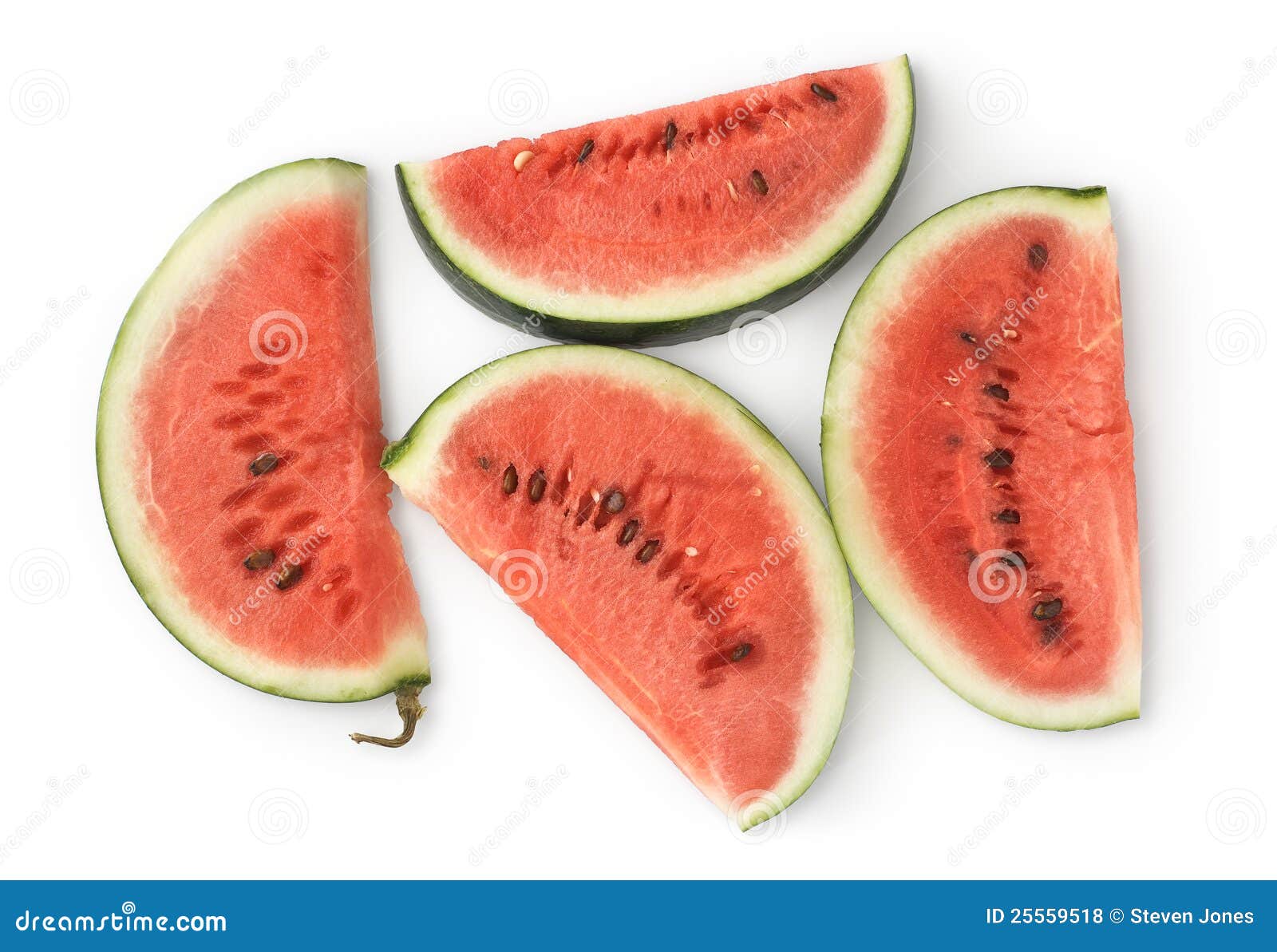 Four Watermelon Slices stock photo. Image of nutritional - 25559518