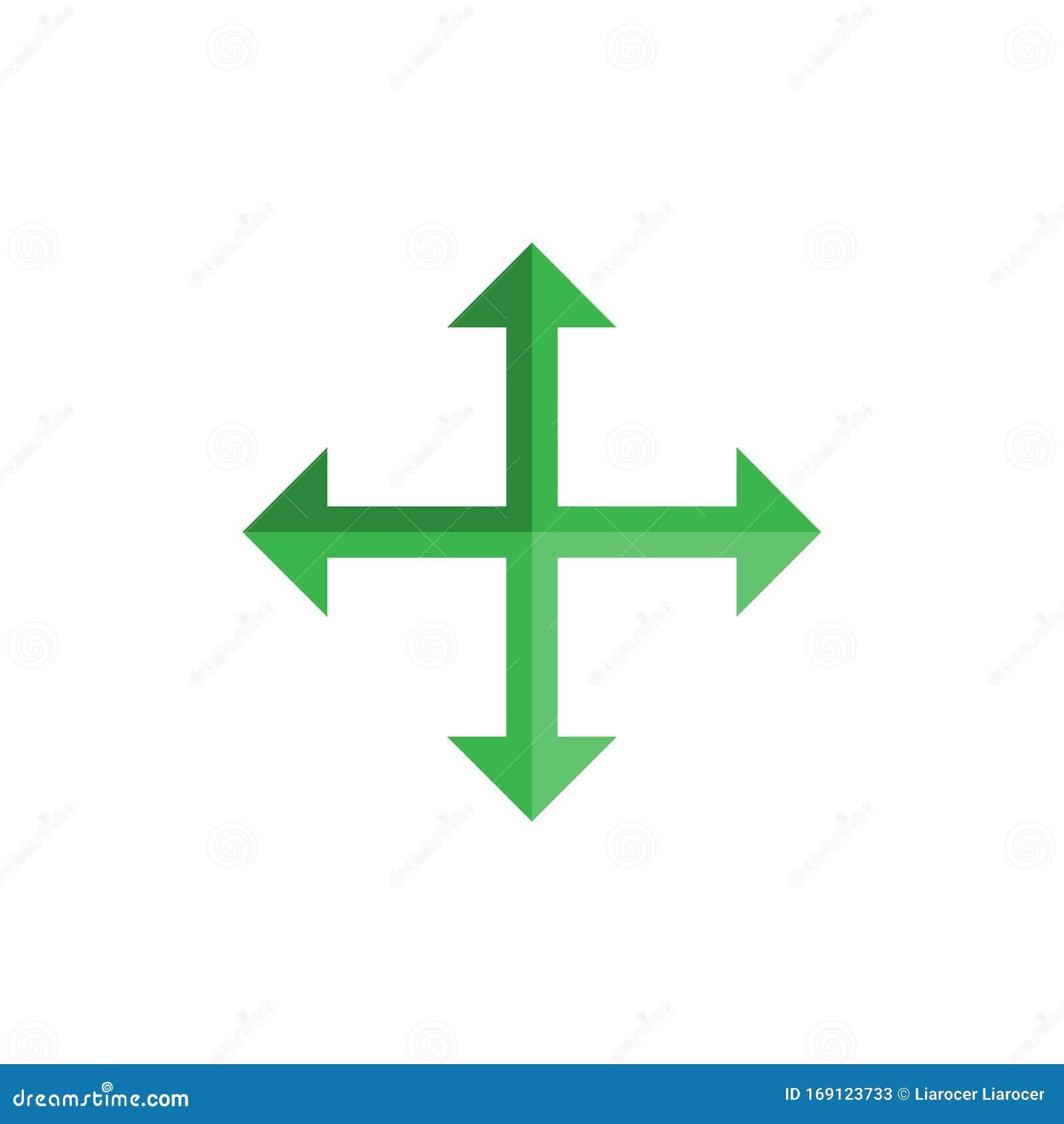 Four Way Arrows Vector Logo Stock Vector - Illustration of presentation ...