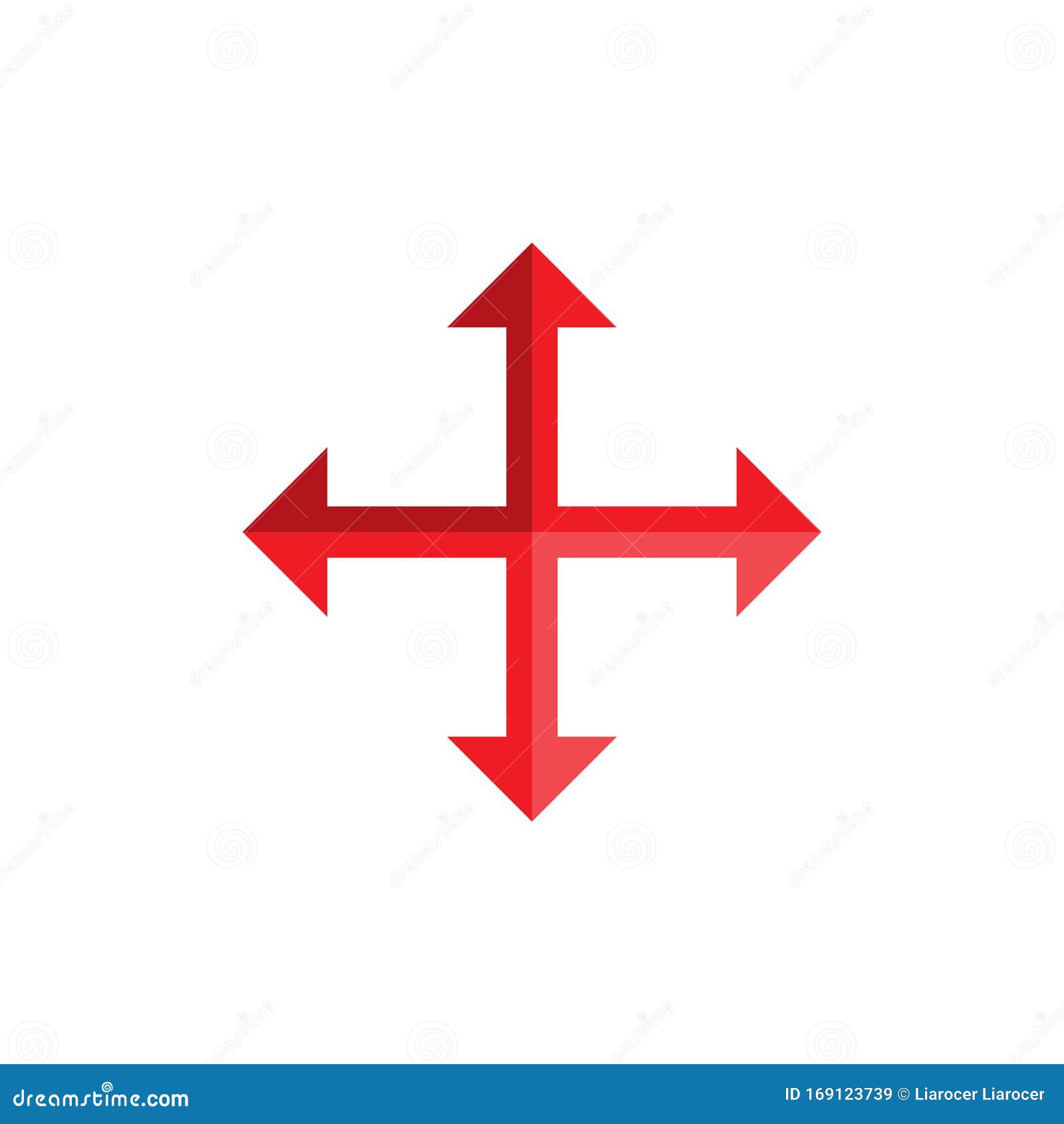 Four Way Arrows Vector Logo Stock Vector - Illustration of pictogram ...