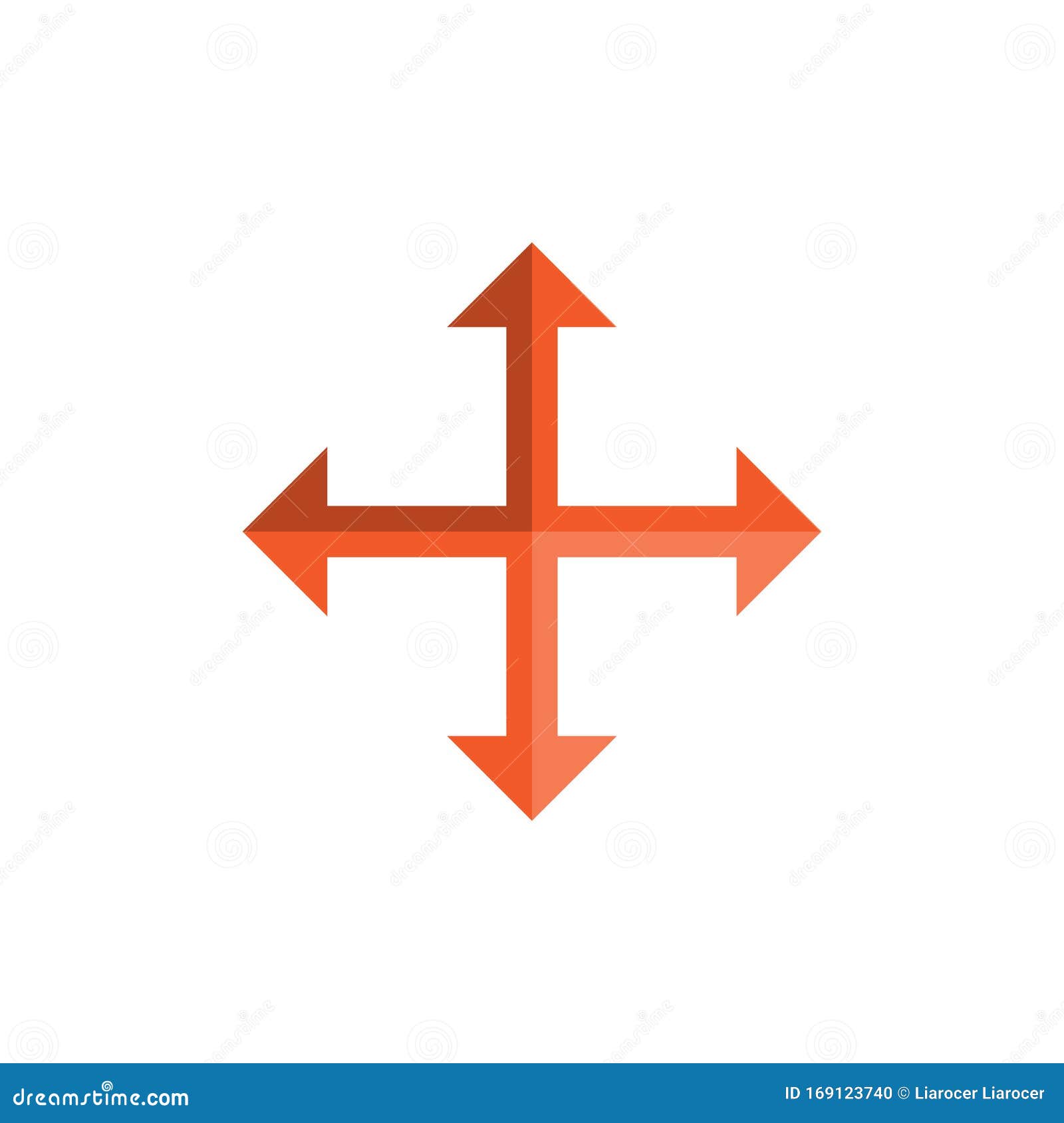 Four Way Arrows Vector Logo Stock Vector - Illustration of logo ...