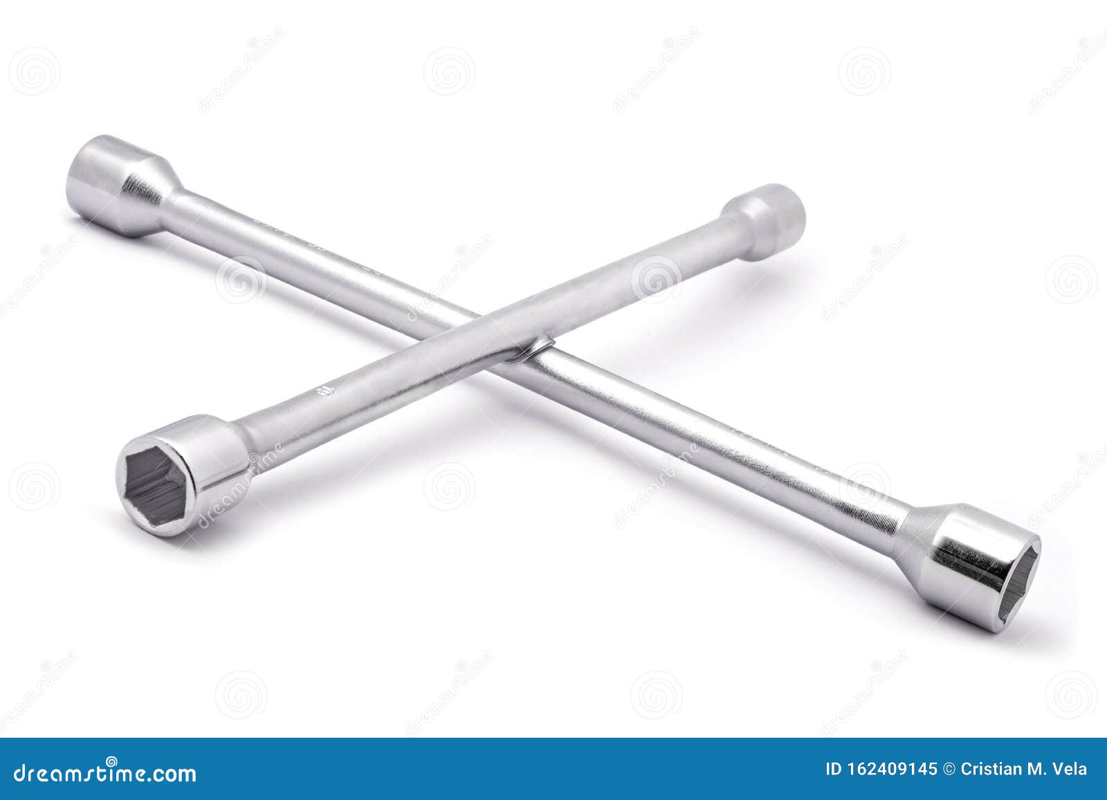 Four Way Cross Wrench or Lug Wrench Stock Image - Image of tool, flat ...