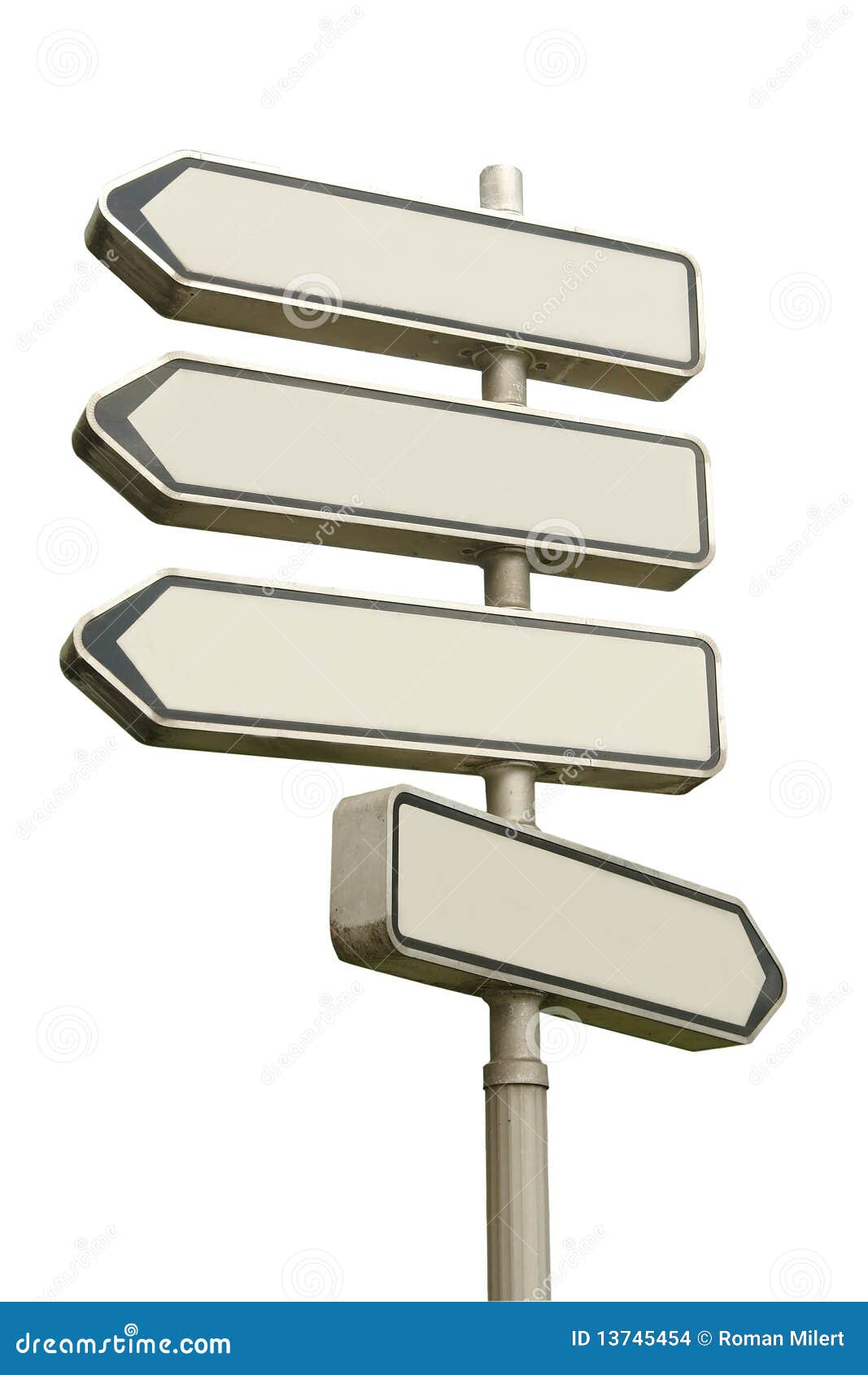 Four-way signpost stock illustration. Illustration of multi - 13745454