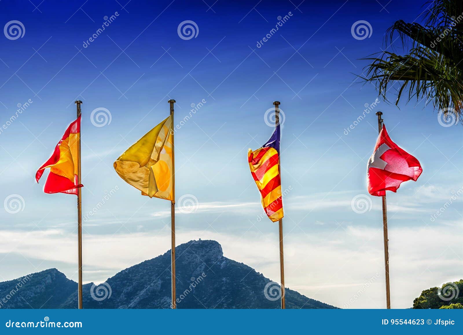 Four weaving flags stock image. Image of cloth, color - 95544623