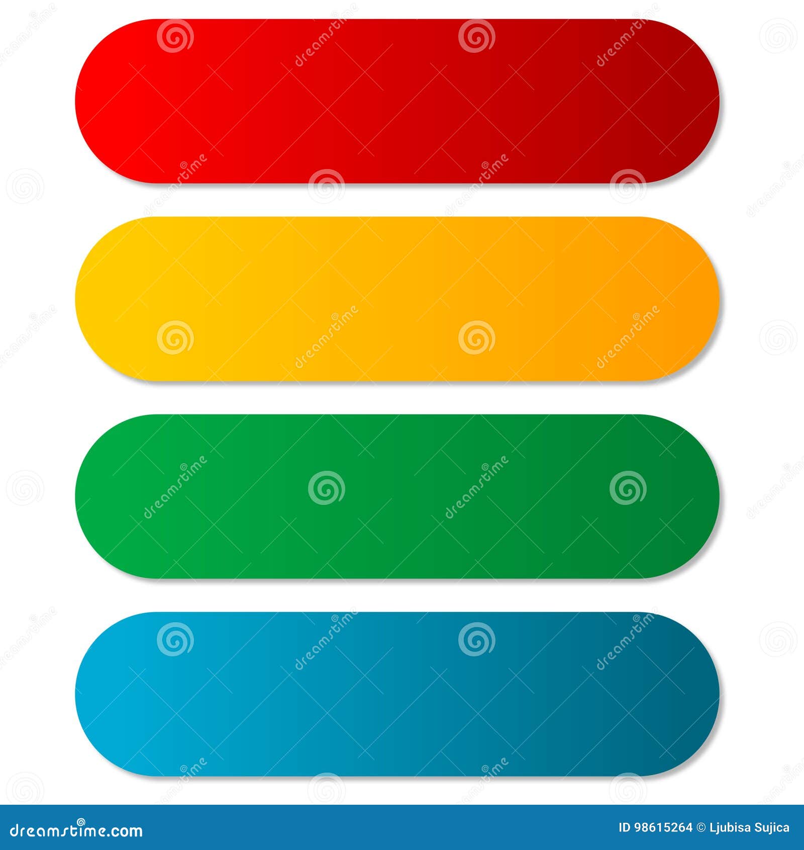 Four Web Buttons, Glossy Empty Buttons Stock Vector - Illustration of ...