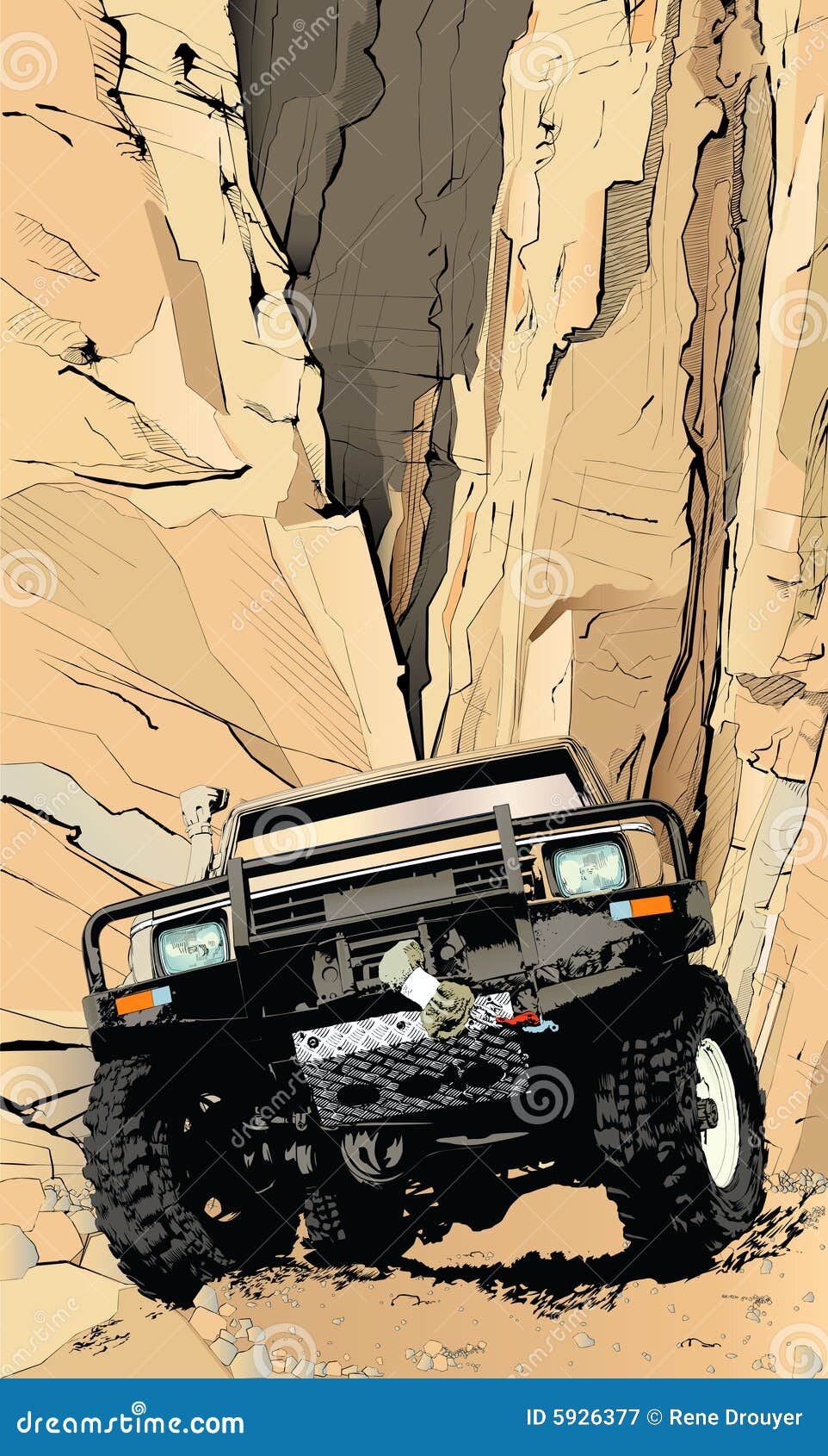 Four wheel car stock vector. Illustration of chassis, dirt - 5926377