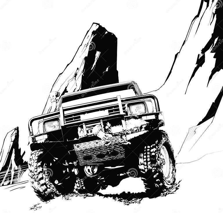 Four wheel car stock vector. Illustration of vehicle, transportation ...