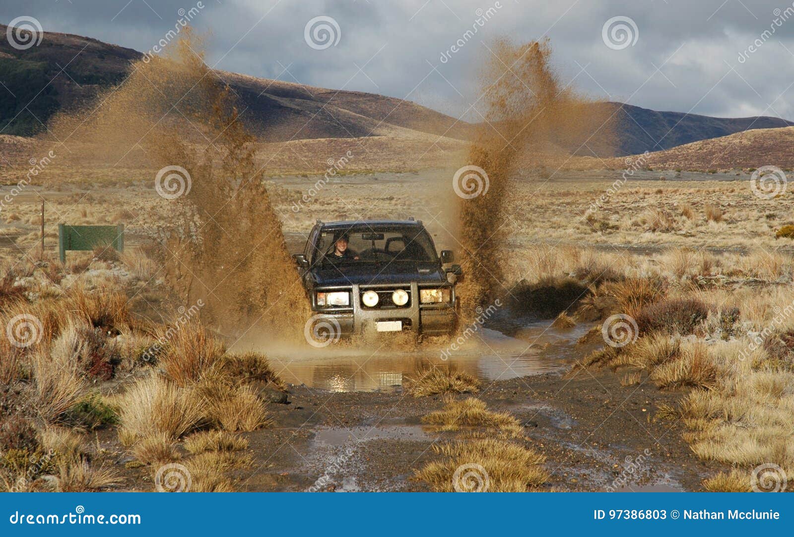 Four wheel driving stock image. Image of road, motorsport - 97386803
