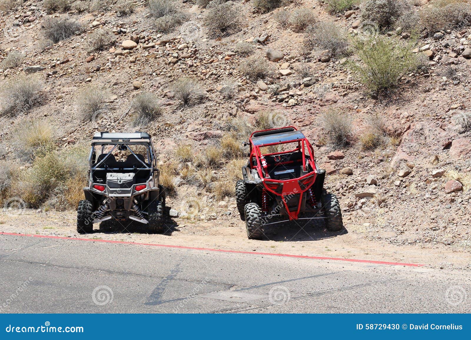 Four wheeler 4x4 in desert stock photo. Image of buggy - 58729430