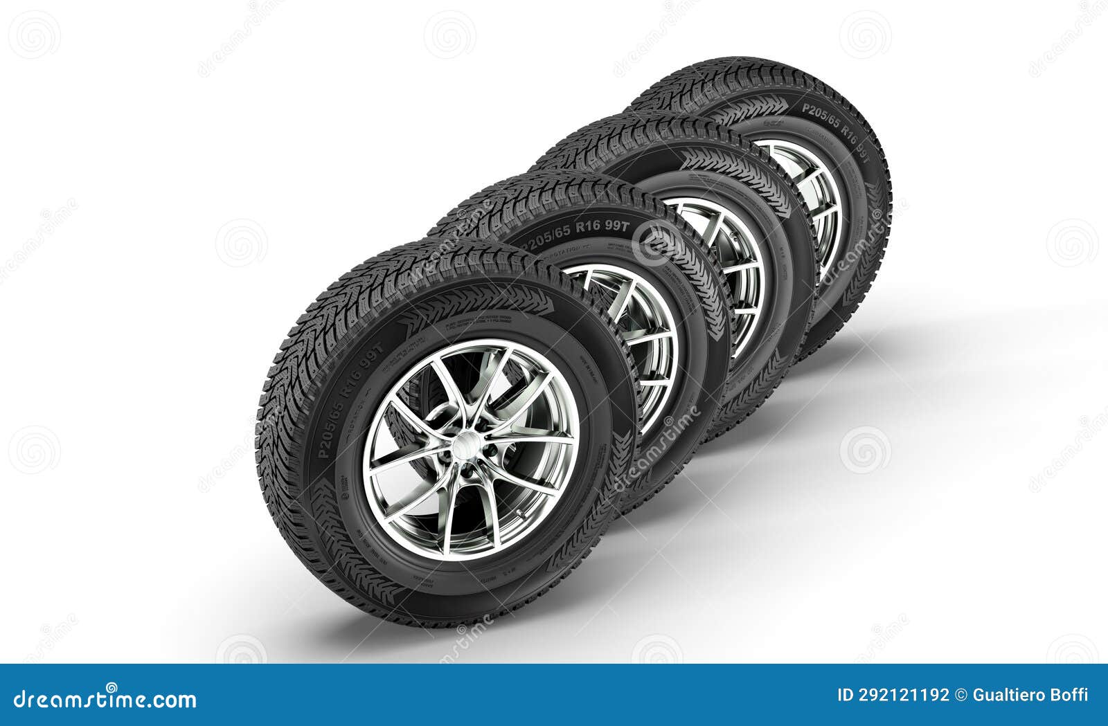 Four New Car Wheels Stock Photography | CartoonDealer.com #8193542