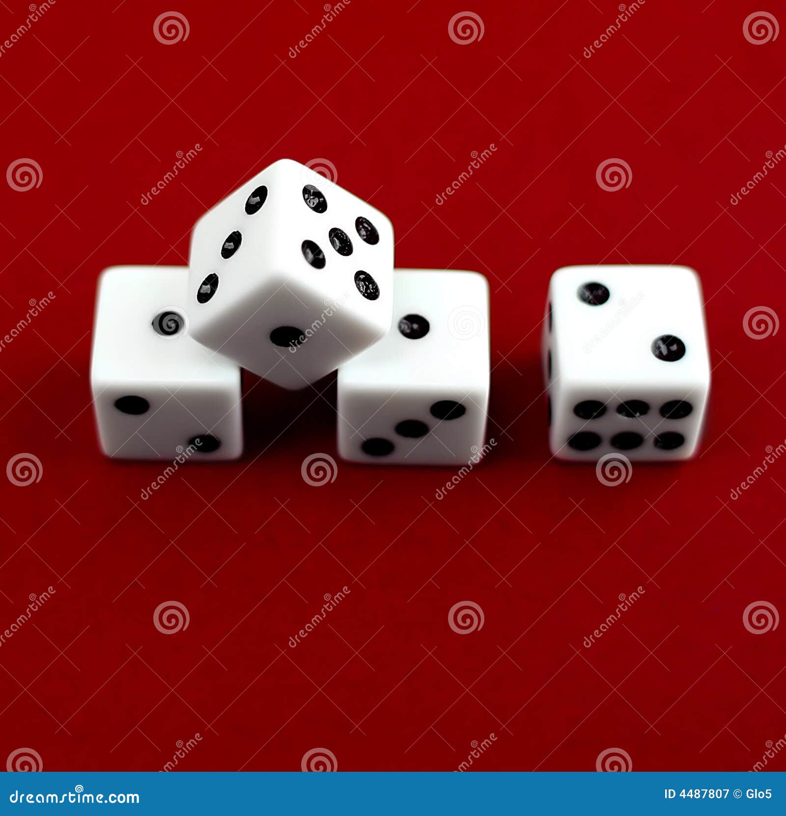 White Dice With Mathematical Math Symbols And Miniature Man. Royalty ...
