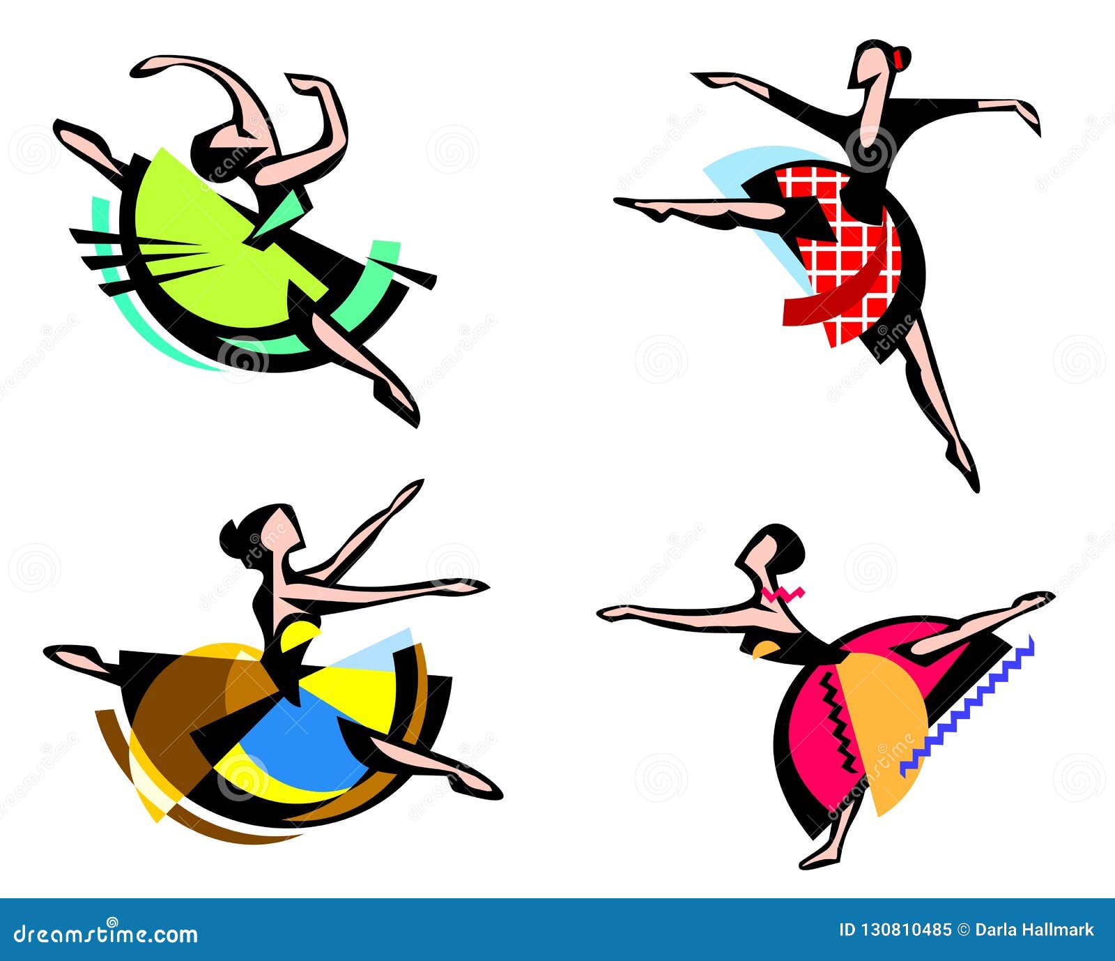 Modern dance emblems stock vector. Illustration of dancer - 130810485
