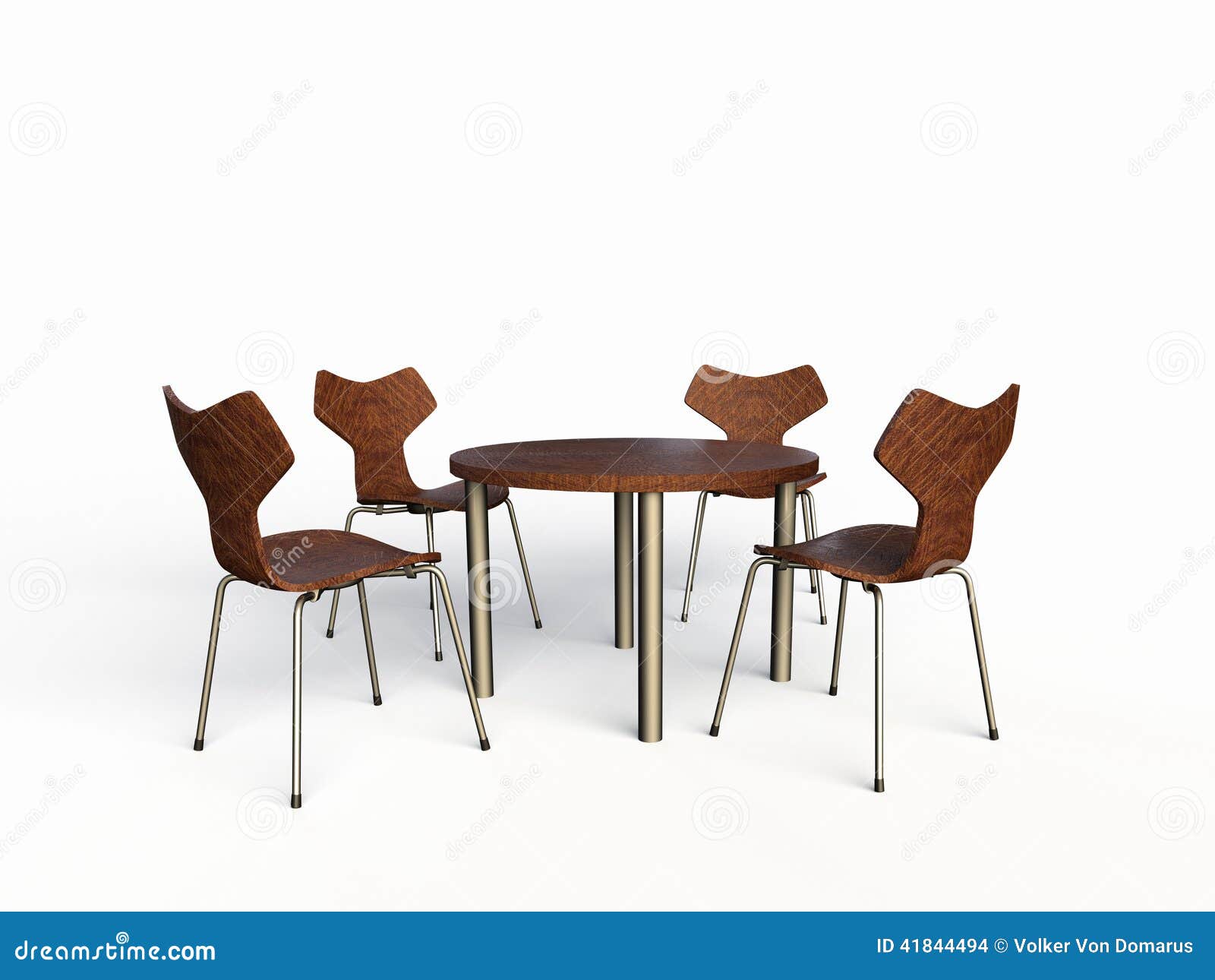 Four wooden chairs stock illustration. Illustration of chair - 41844494