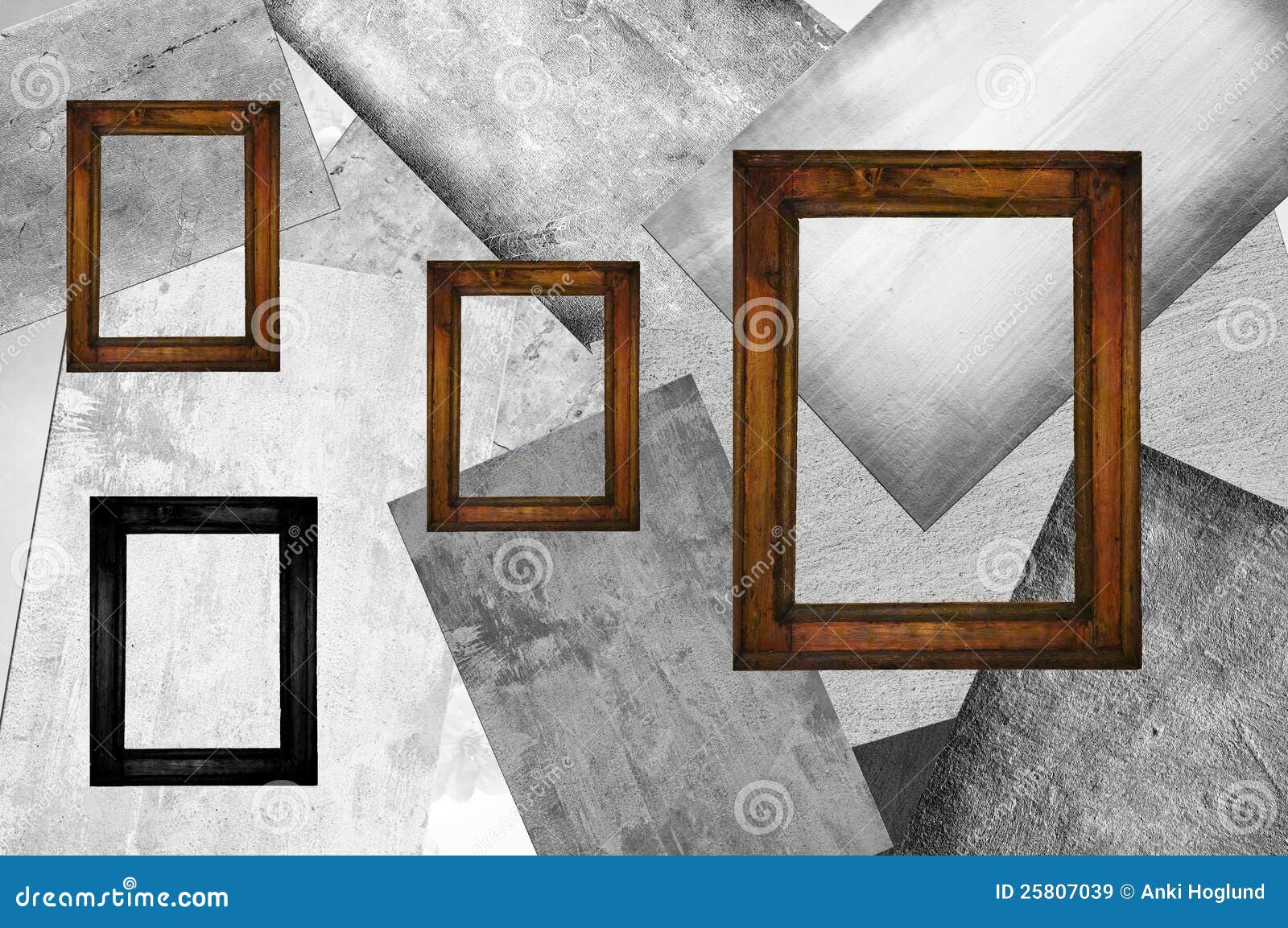 Four wooden frames stock image. Image of edge, backdrop - 25807039