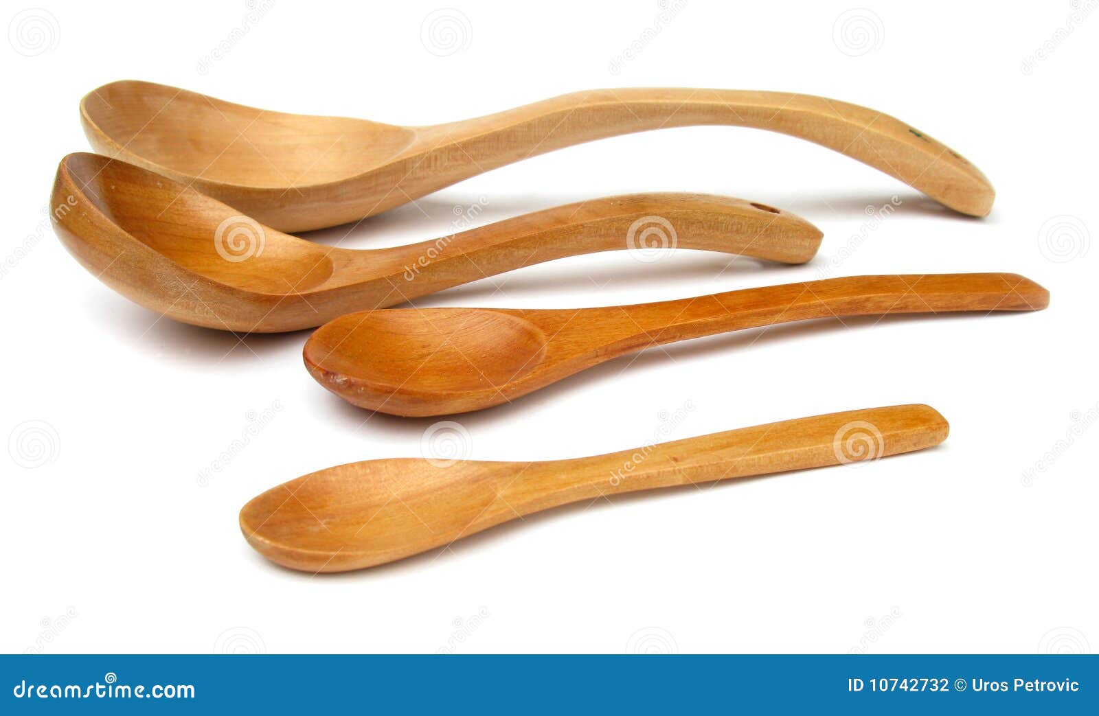 Four wooden spoons stock photo. Image of four, vintage - 10742732