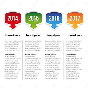 Four Year Progress Bar Template Stock Vector - Illustration of vector ...