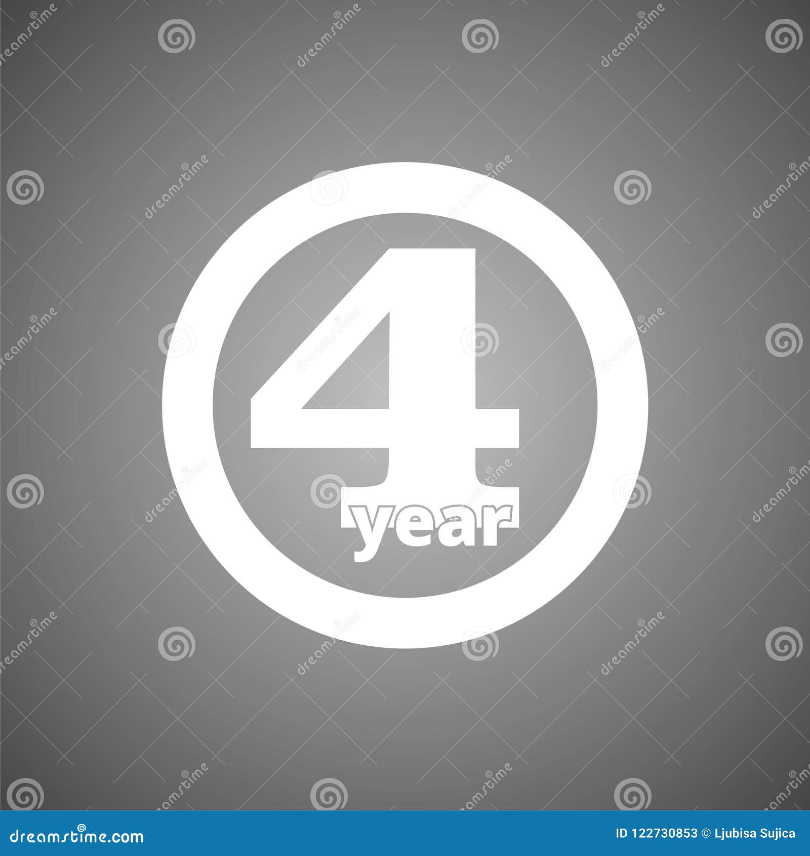 Four Years Sign, Four Years Icon Stock Vector - Illustration of ...
