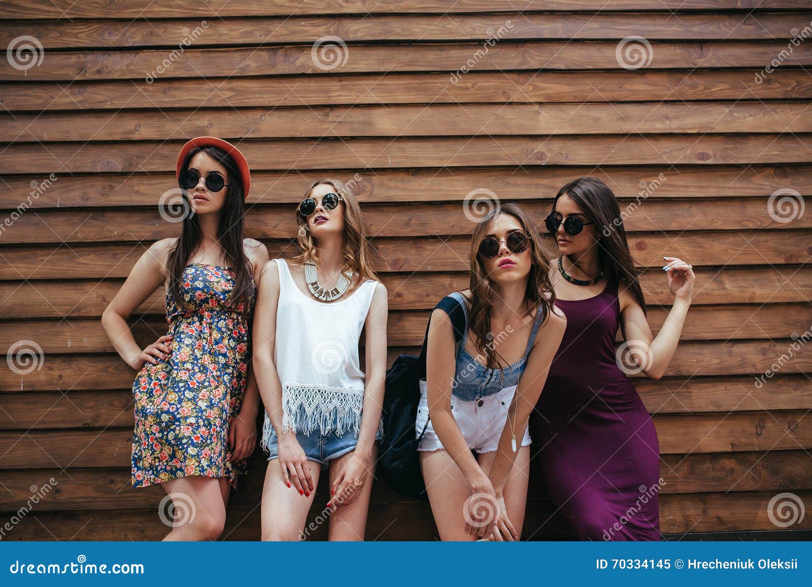 Four young beautiful girls stock image. Image of girlfriends - 70334145