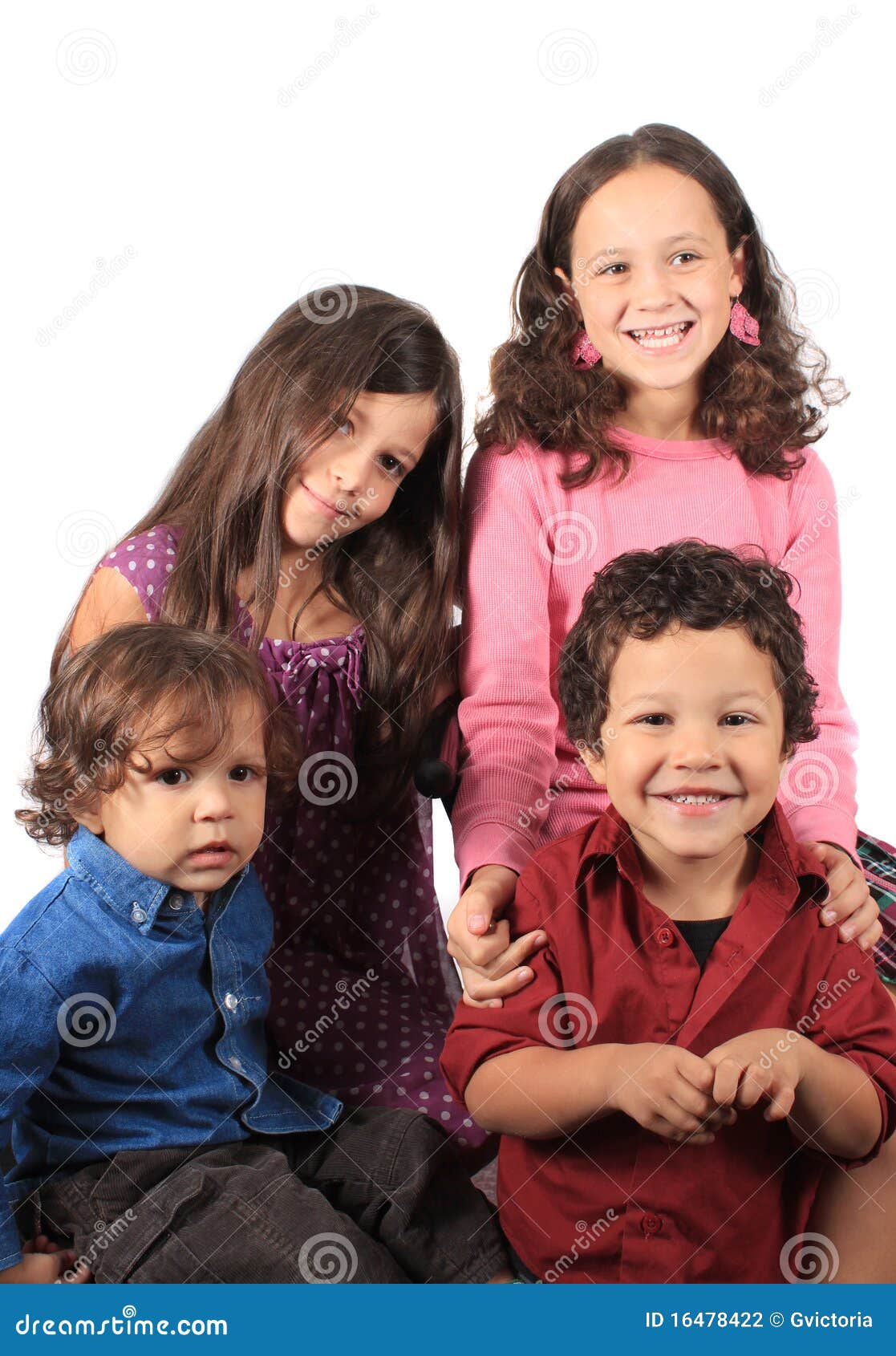 Four young children stock photo. Image of kids, portrait - 16478422