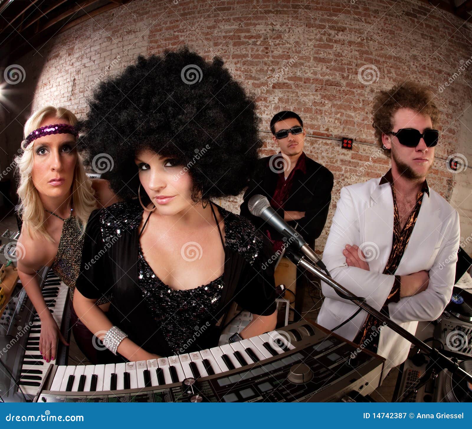 Four young musicians stock image. Image of ethnic, look - 14742387