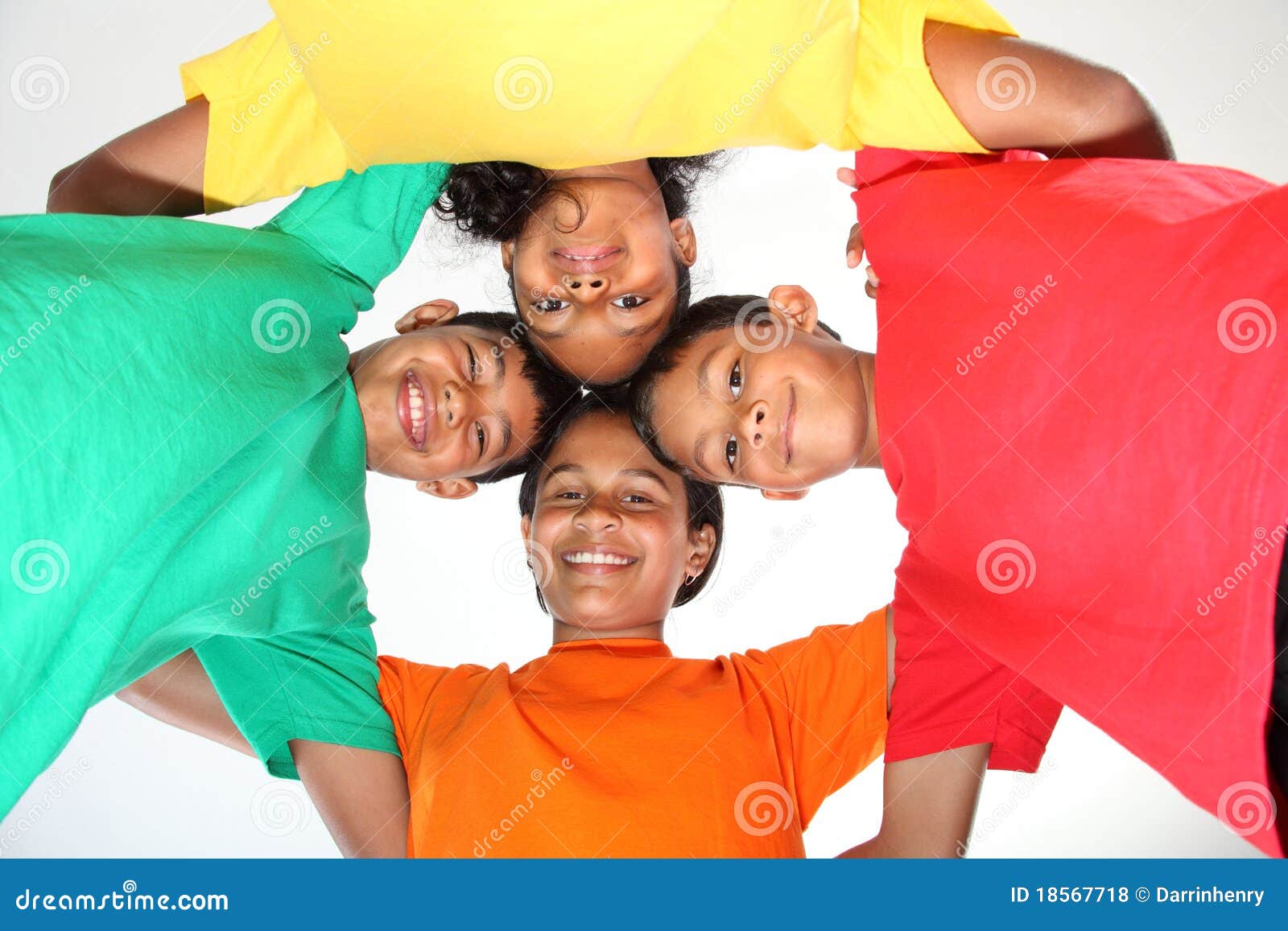 Four Young School Friends Having Fun Together Stock Photo - Image of ...