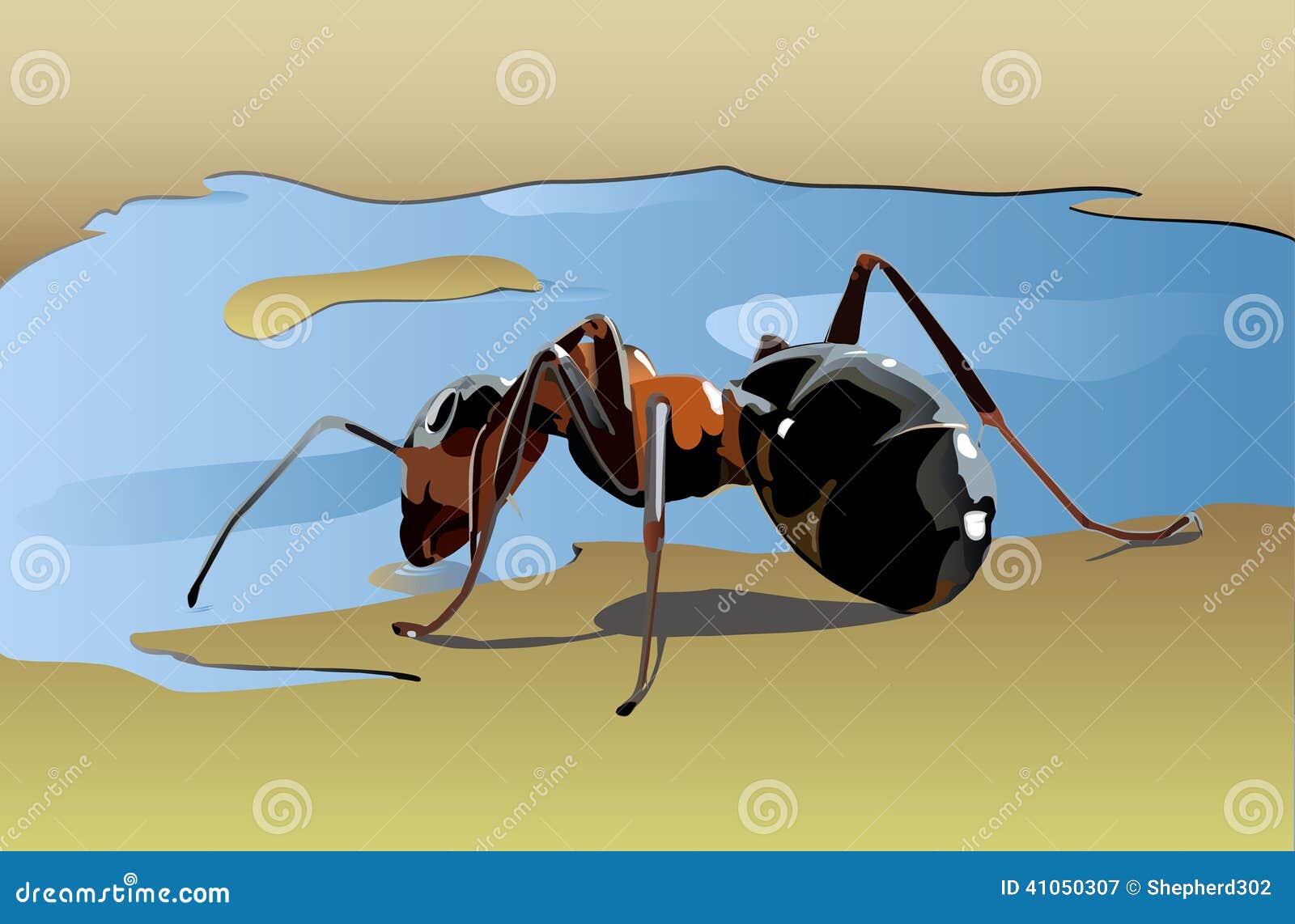 Fourmi illustration de vecteur. Illustration du coloré - 41050307
