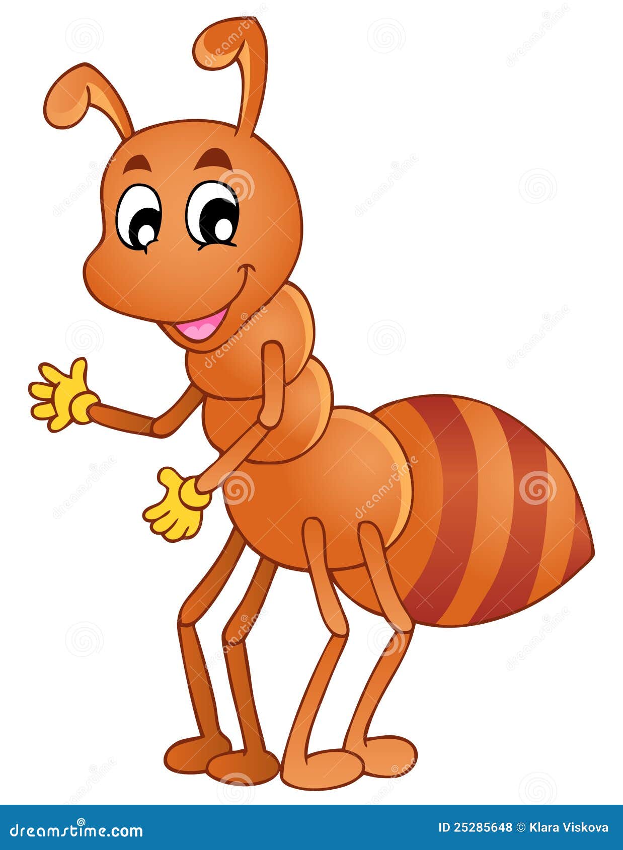 Fourmi De Sourire De Dessin Animé Illustration de Vecteur ...