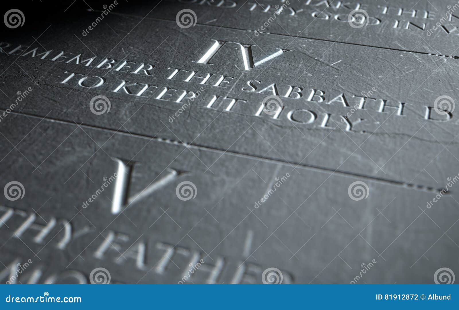 The Fourth Commandment stock illustration. Illustration of catholic ...