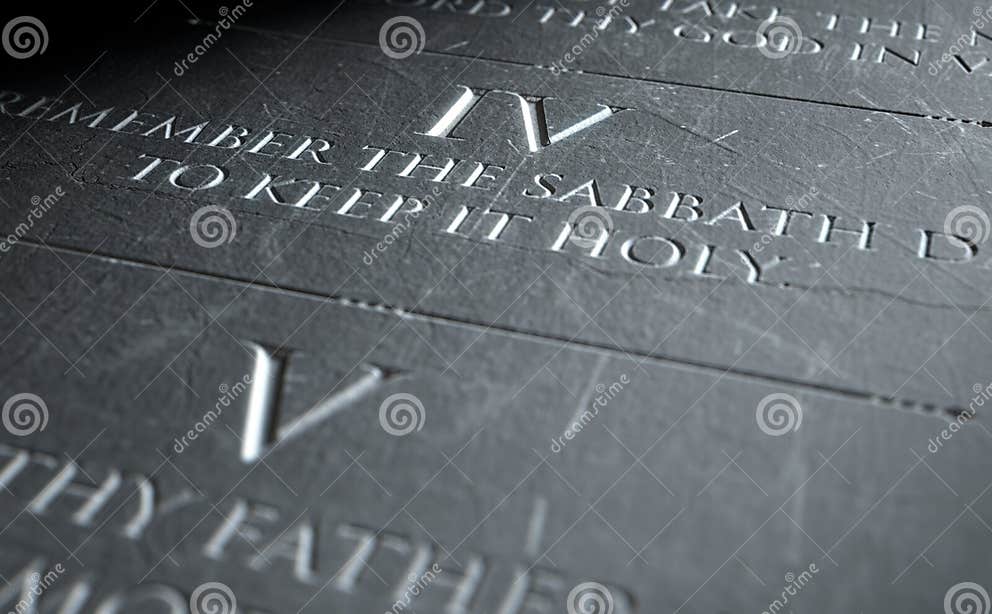 The Fourth Commandment stock illustration. Illustration of catholic ...