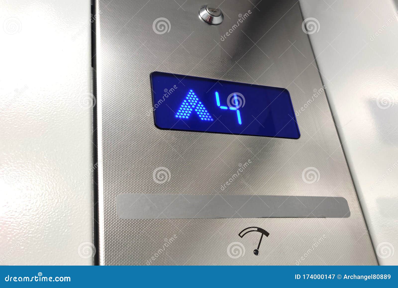 Fourth Floor on the Sign in the Elevator Stock Image - Image of ...