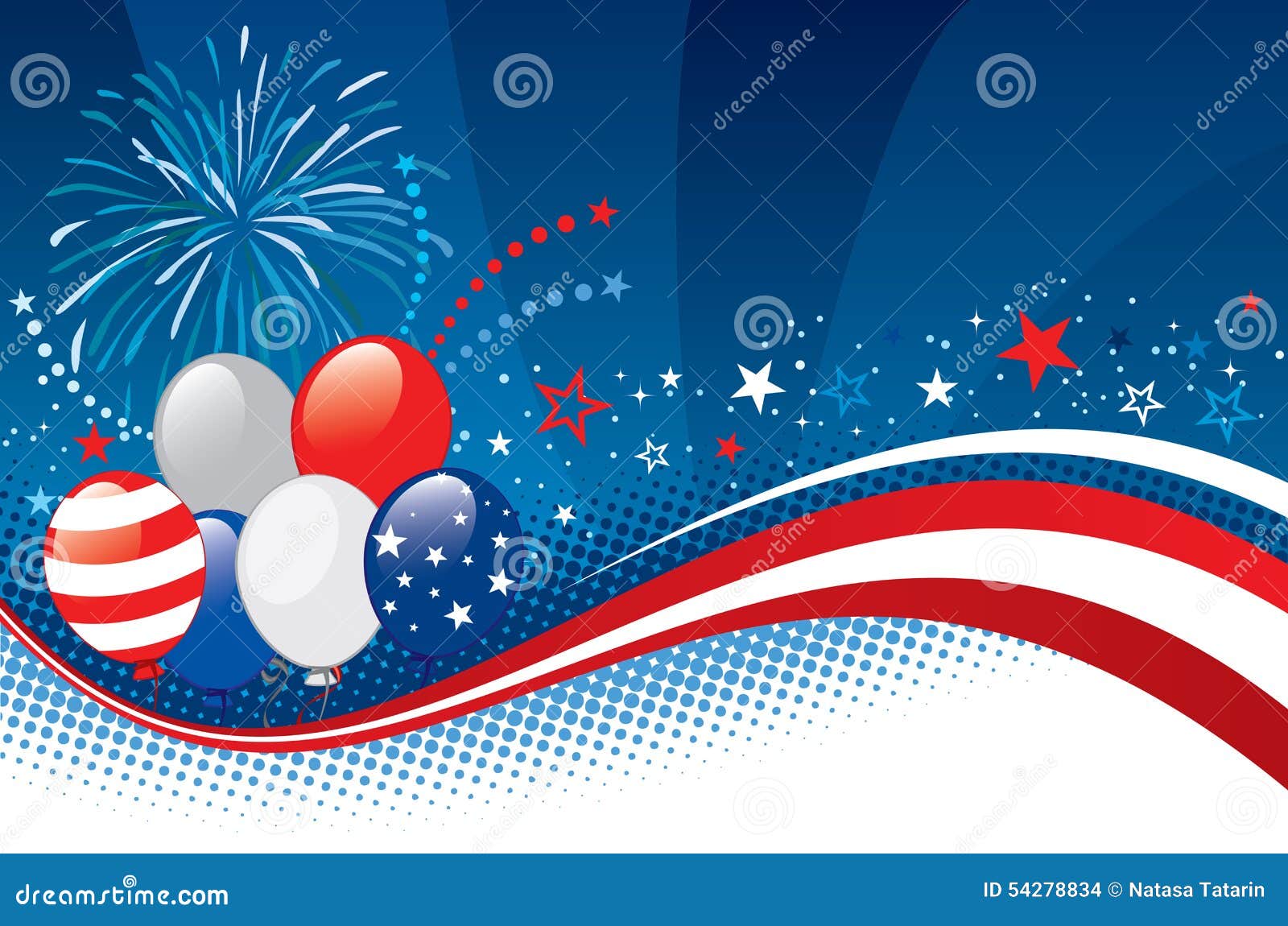 Fourth of july background stock vector. Illustration of display - 54278834