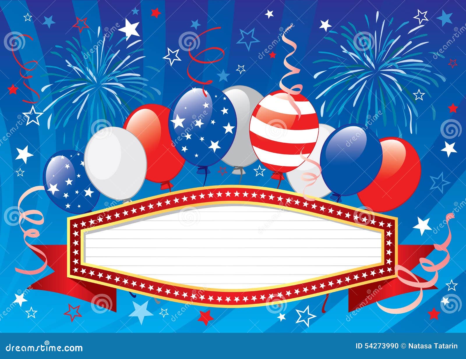 Fourth of july banner stock vector. Illustration of illustrations ...