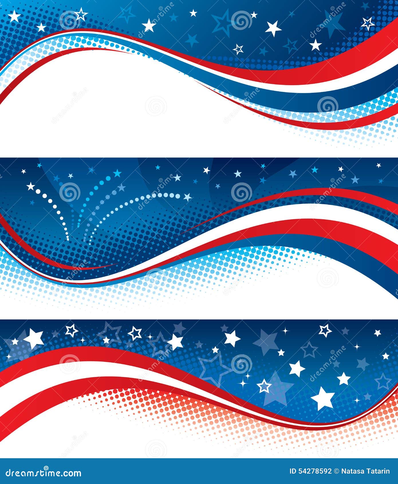 Fourth of july banners stock vector. Illustration of vector - 54278592