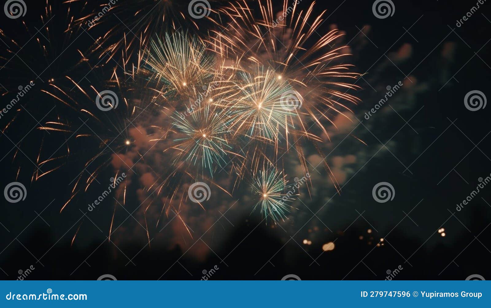 Fourth of July Celebration: Vibrant Colors, Exploding Fireworks ...