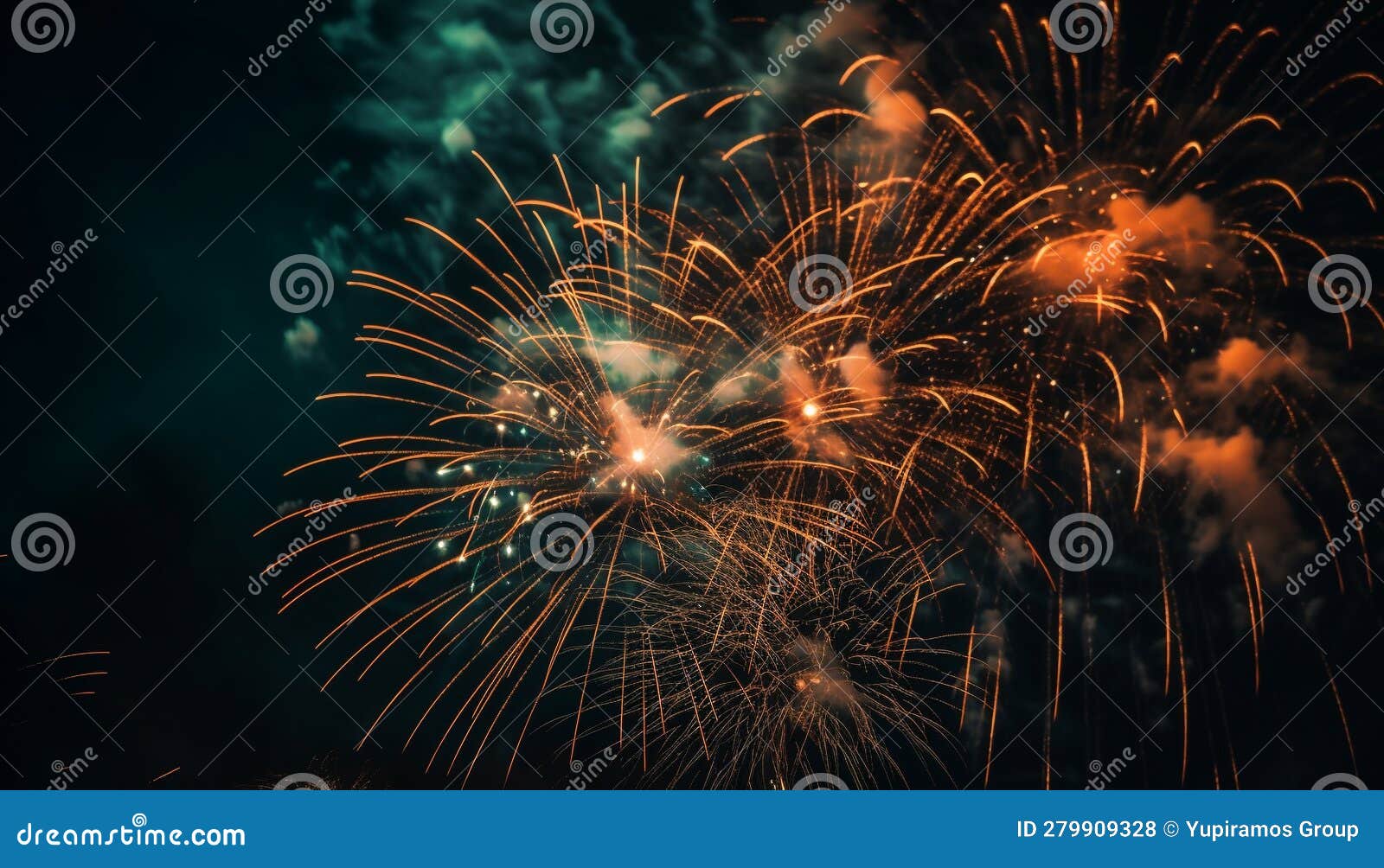 Fourth of July Celebration: Vibrant Colors, Exploding Fireworks ...