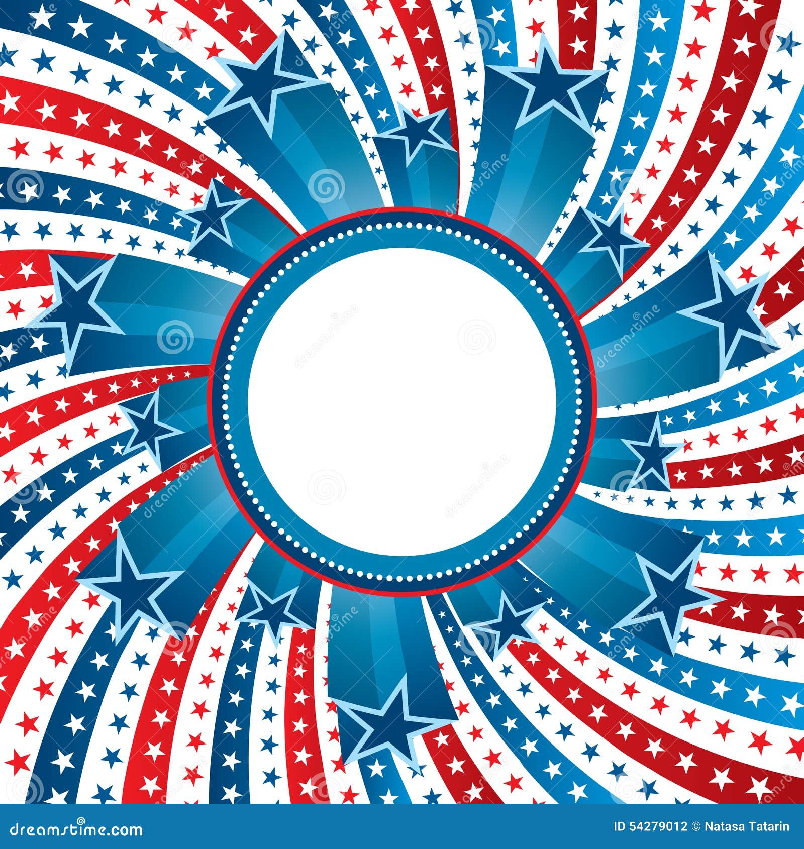 Fourth of July Copy Space Circle Stock Vector - Illustration of july ...
