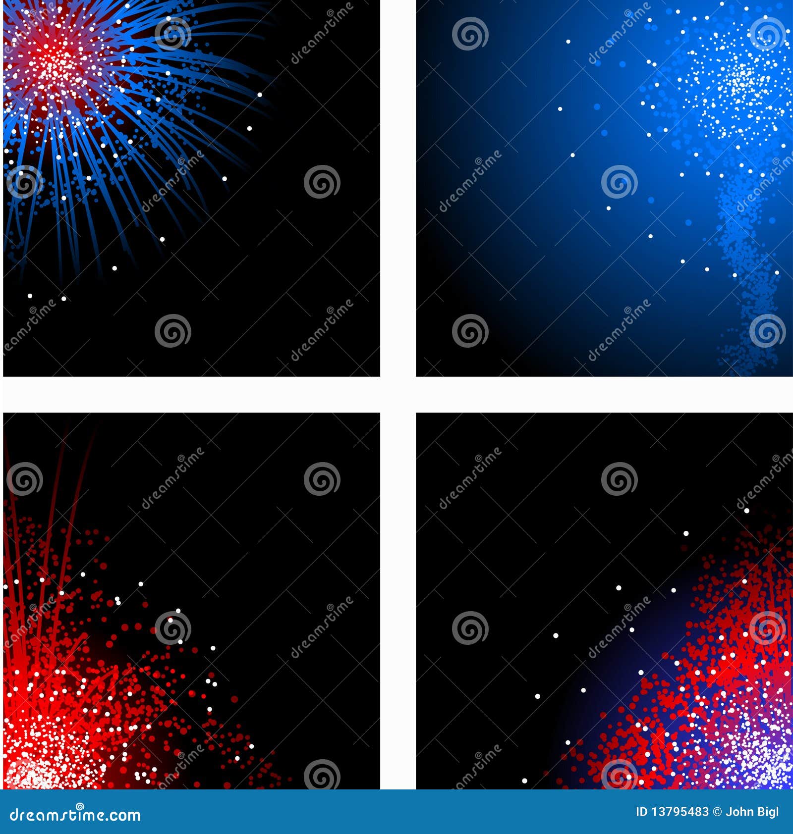 Fourth of July corners stock vector. Illustration of explosion - 13795483