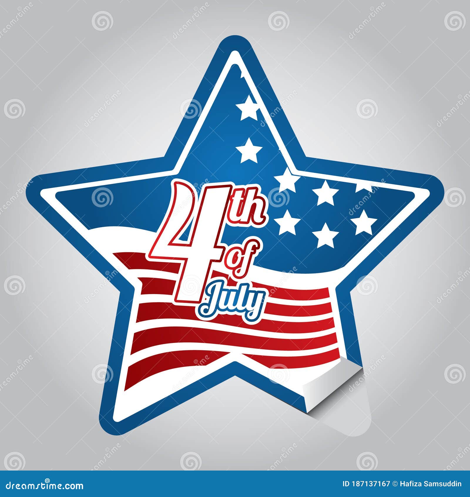Fourth of July Sticker. Vector Illustration Decorative Design Stock ...
