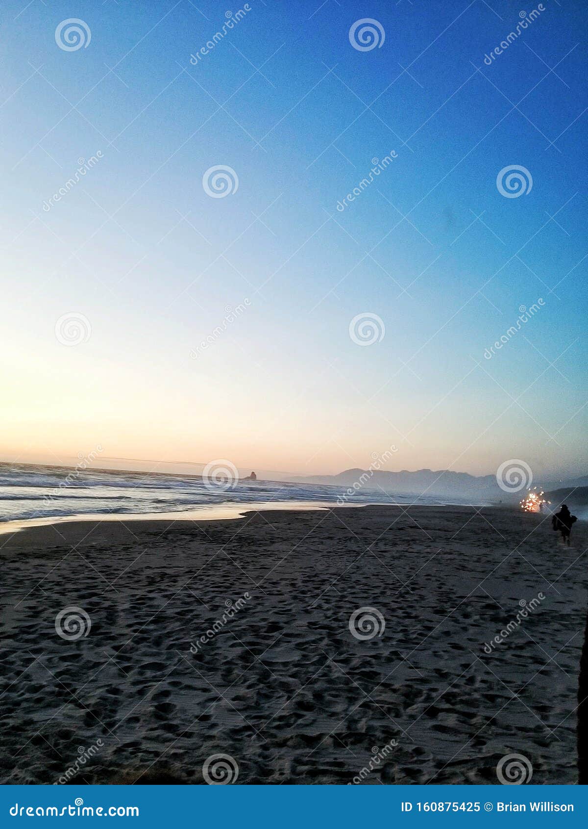 Fourth of July Sunset on the Beach Stock Image - Image of july, sunset ...