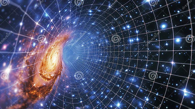 The Fourth Measure of the Spatial Dimension. a Wormhole in Space Stock ...