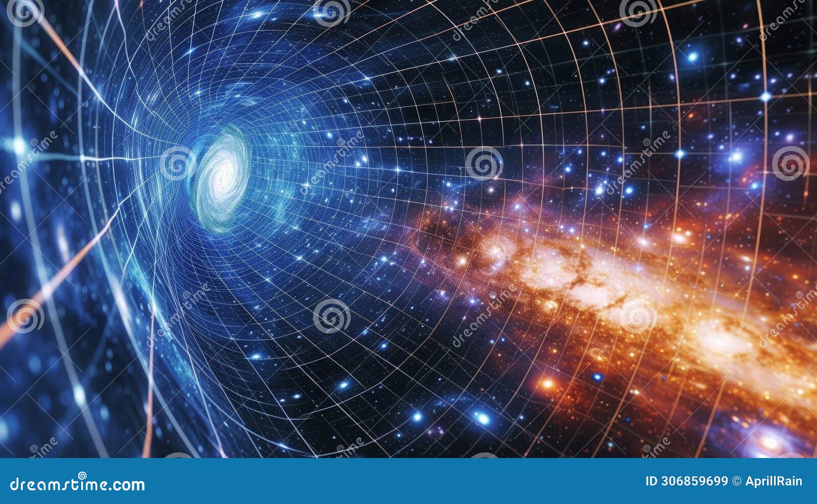 The Fourth Measure of the Spatial Dimension. a Wormhole in Space Stock ...