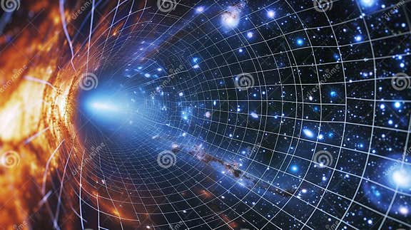 The Fourth Measure of the Spatial Dimension. a Wormhole in Space Stock ...