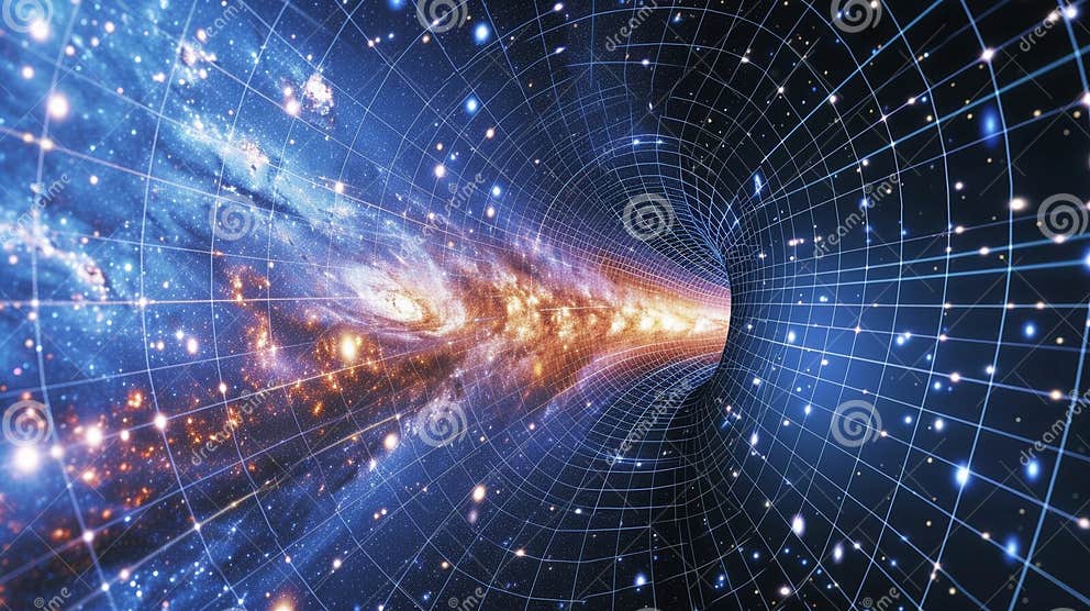 The Fourth Measure of the Spatial Dimension. a Wormhole in Space Stock ...