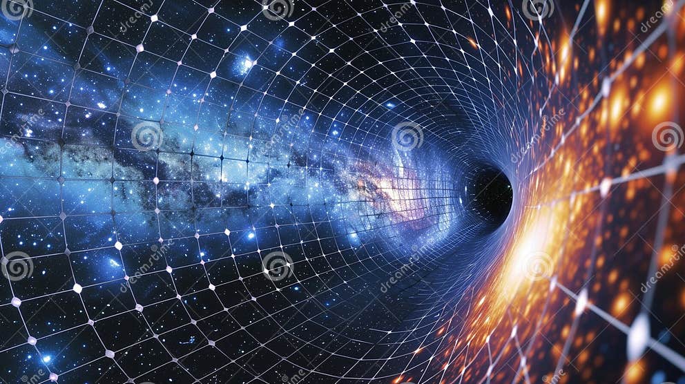 The Fourth Measure of the Spatial Dimension. a Wormhole in Space Stock ...