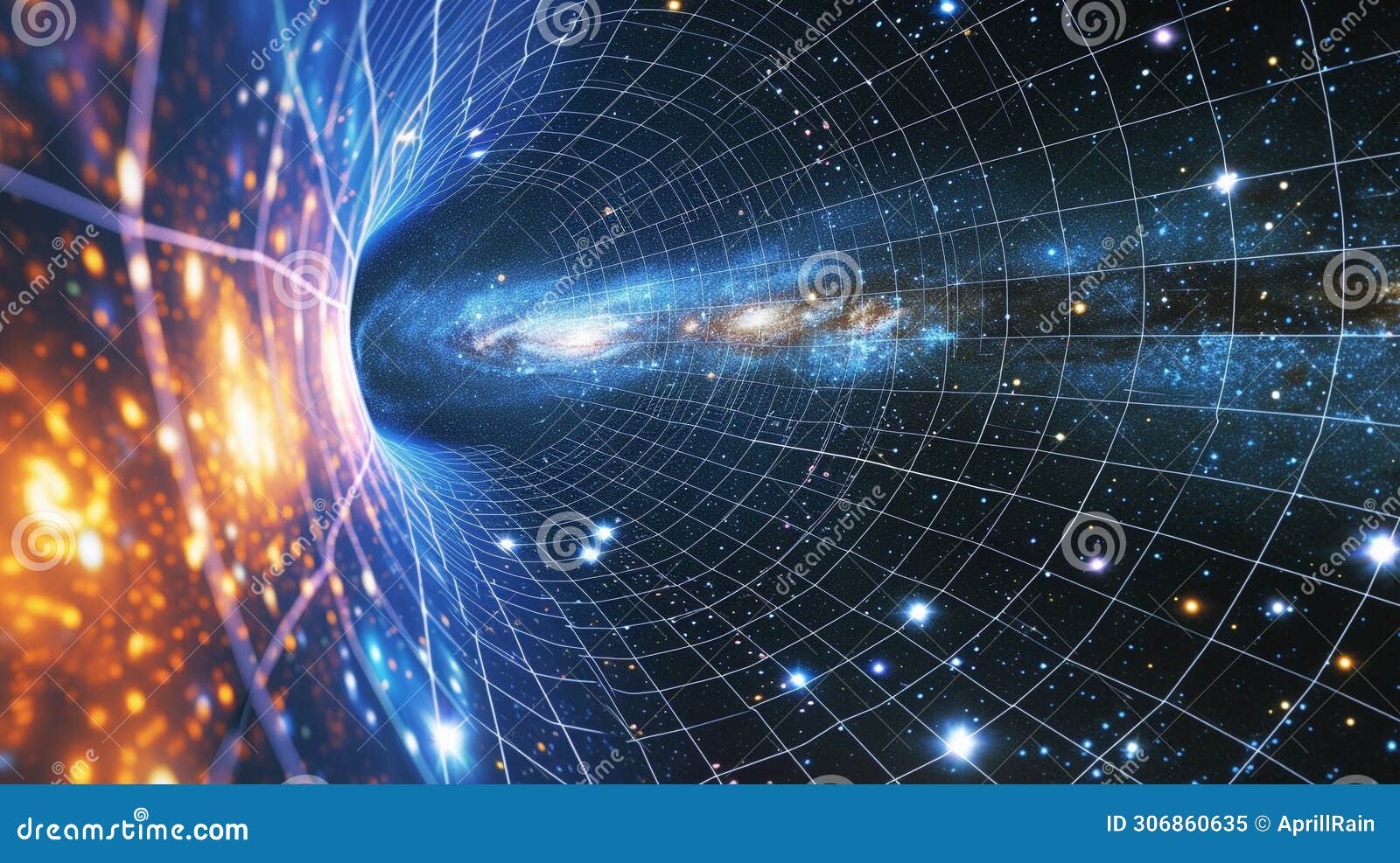 The Fourth Measure of the Spatial Dimension. a Wormhole in Space Stock ...