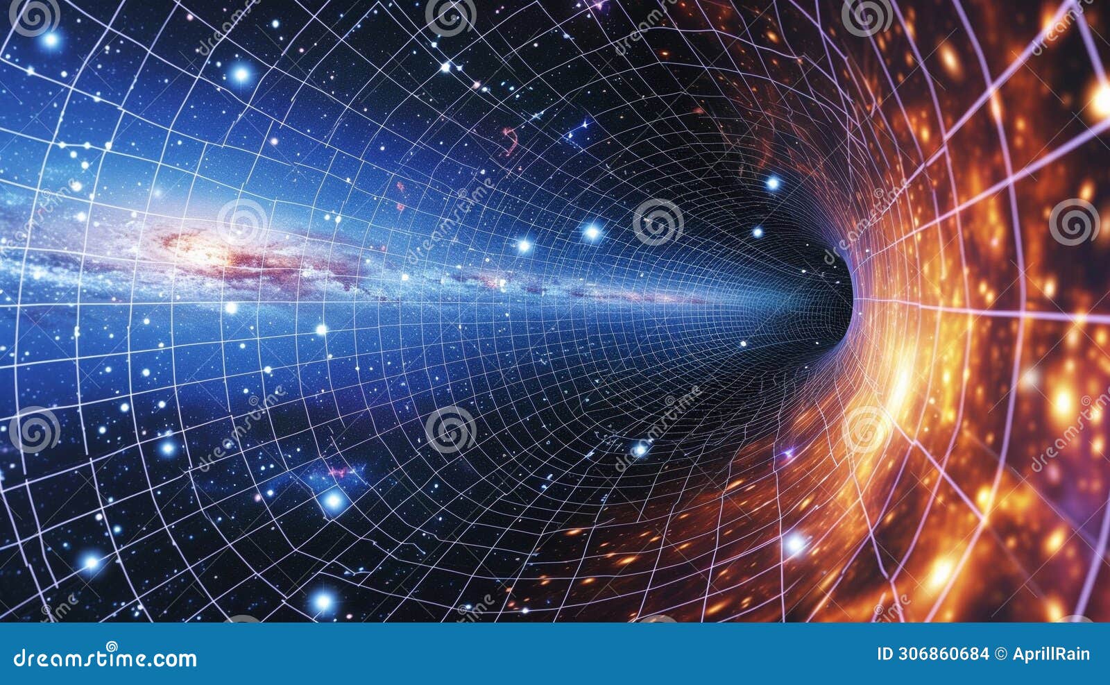 The Fourth Measure of the Spatial Dimension. a Wormhole in Space Stock ...