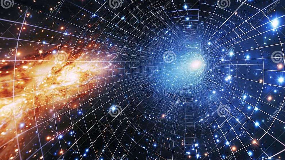 The Fourth Measure of the Spatial Dimension. a Wormhole in Space Stock ...